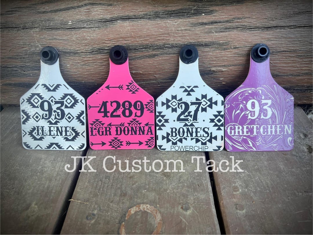 Custom Engraved Livestock Ear Tags Cattle/goat/sheep - Etsy