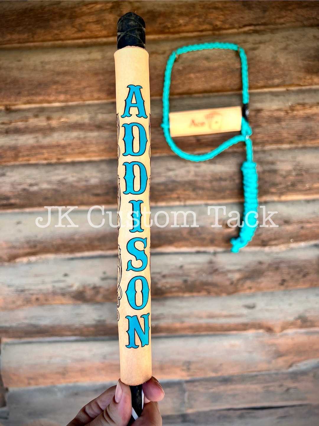 Customizable Leather Show Stick Wrap! Light Oiled - Etsy