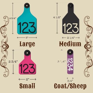 Custom Engraved Livestock Ear Tags Cattle/goat/sheep - Etsy