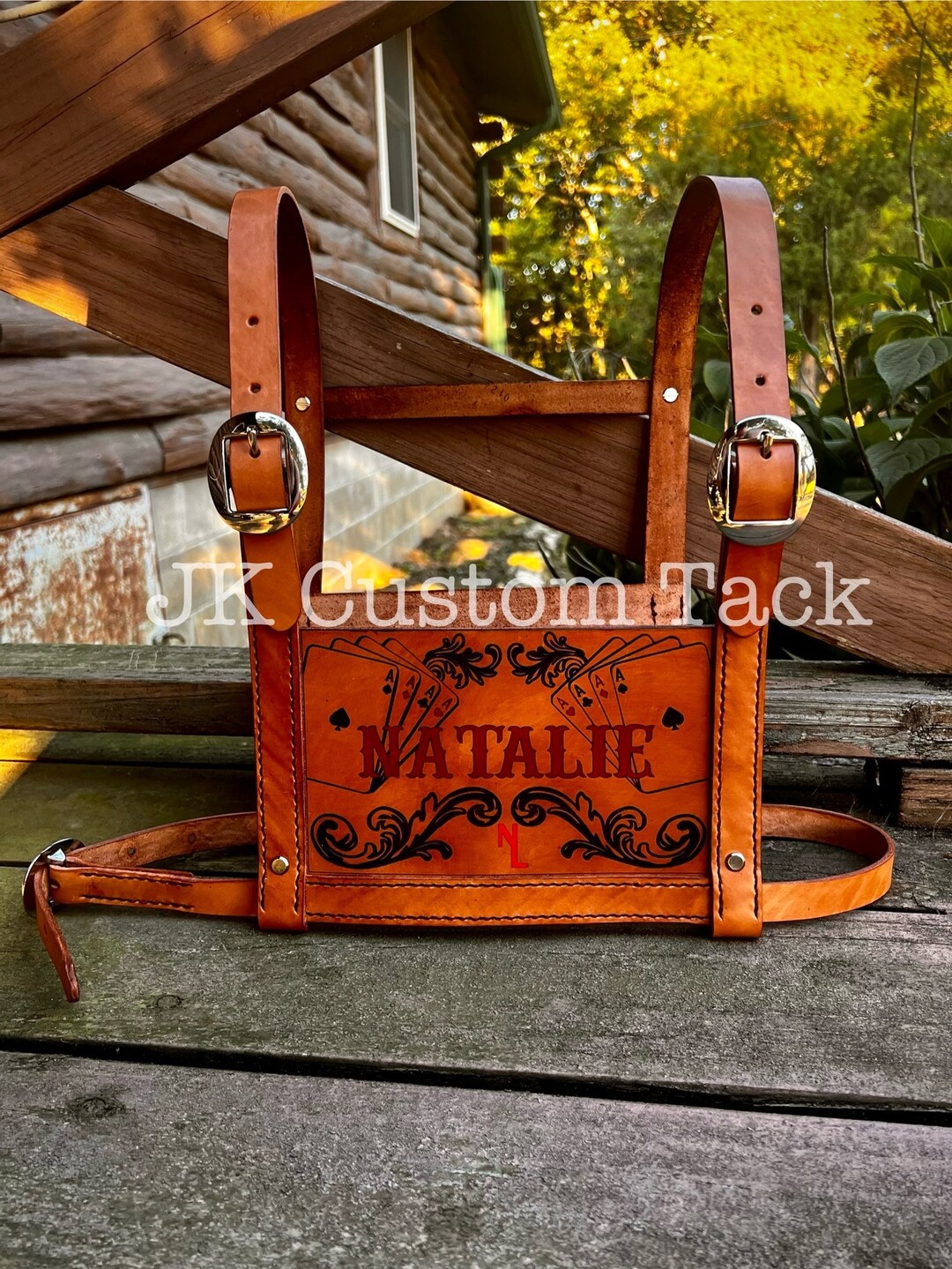 Custom Handcrafted Leather Livestock Show Harness Exhibitor Number ...