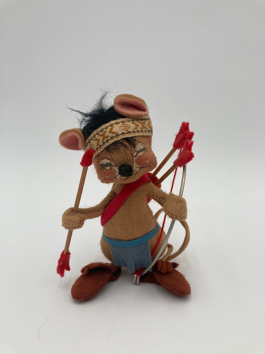 Annalee Indian Boy Mouse Doll Native American Mouse W/ Bow and Arrow ...