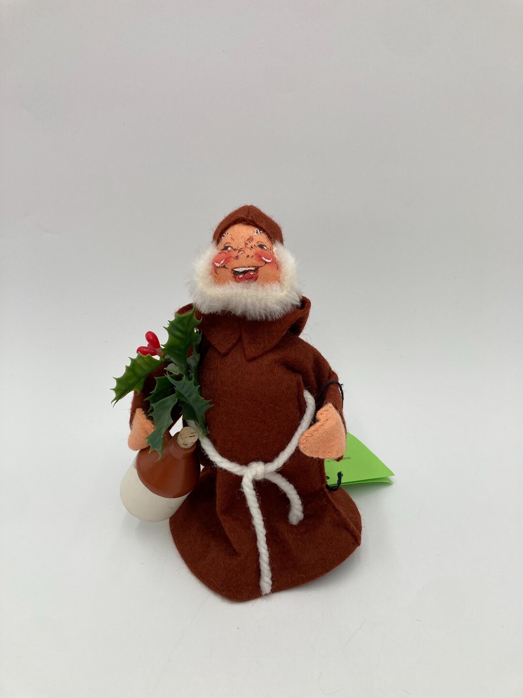 Annalee Friar Monk Doll W/ Jug and Holly Mobiltree Meredith NH 1969 7 ...