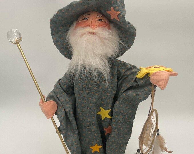 Annalee Spellbinder Doll Wizard Doll With Dream Catcher Mobiltree ...