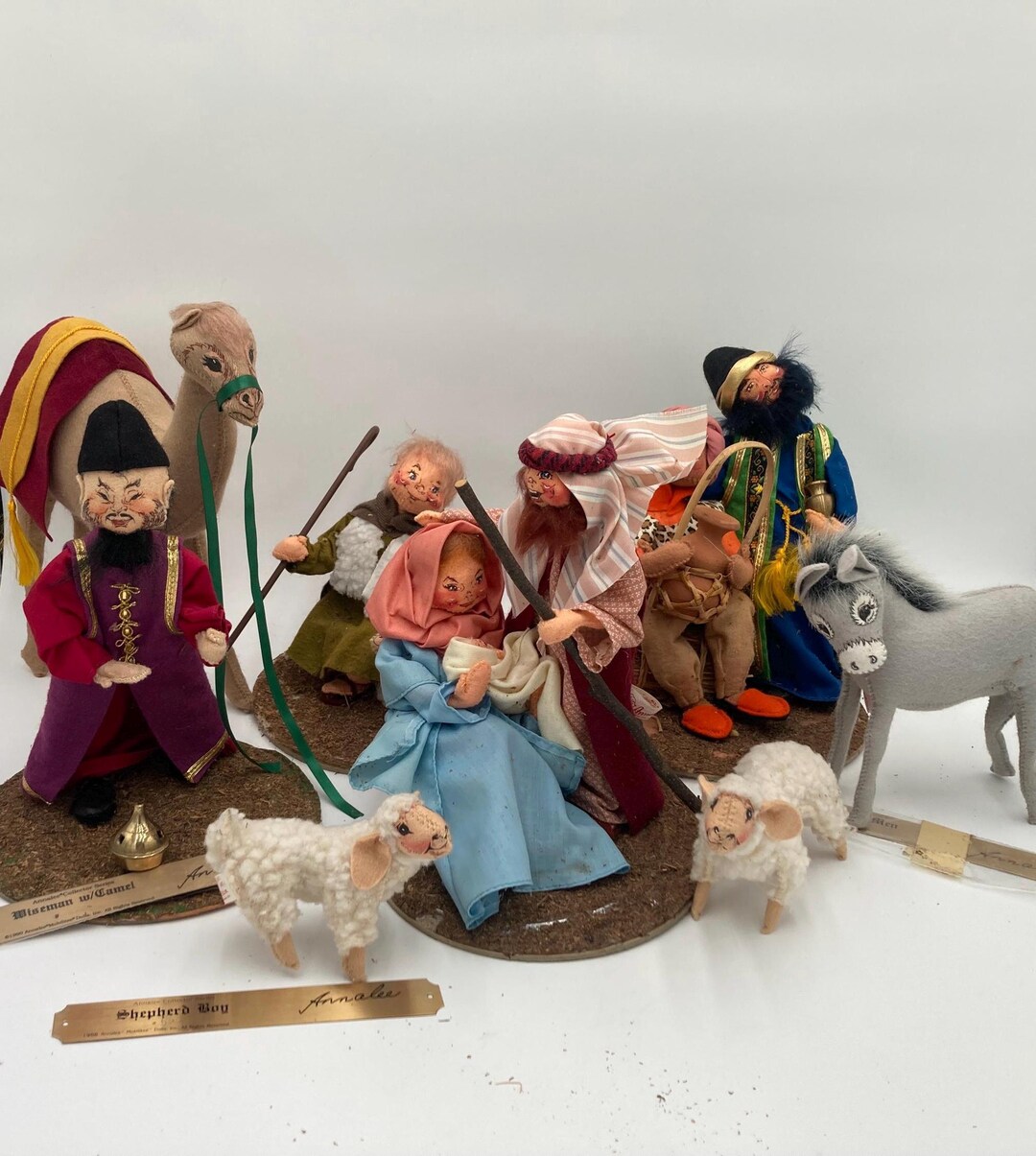 Annalee Nativity Set W/ Jesus, Mary, Joseph, Wise Men, Shepard, Camel ...