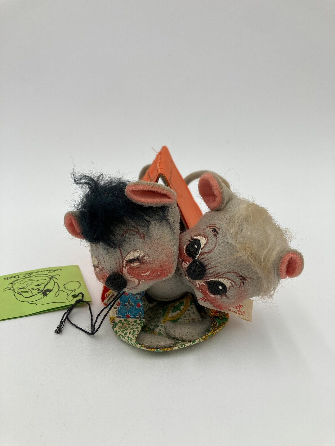 Annalee Two in a Tent Mice Dolls Camping Mouse Doll W/ Orange Tent ...