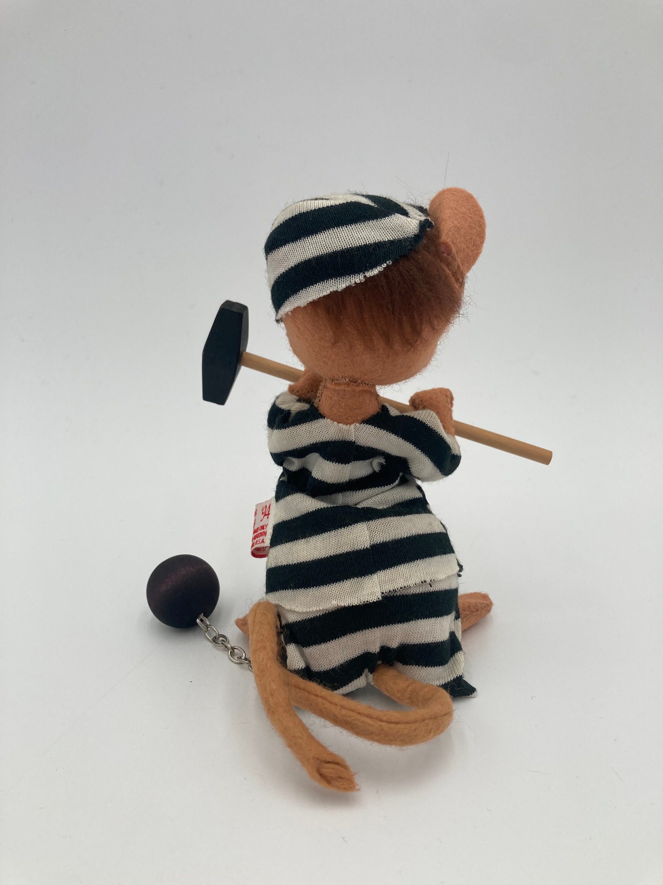 Annalee Halloween Prisoner Jail House Mouse Doll W/ Sledgehammer and ...