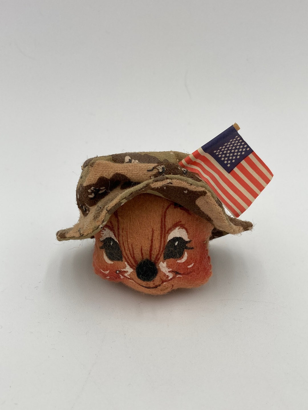 Annalee Soldier Mouse Head Doll W/ American Flag Mobiltree Meredith NH ...