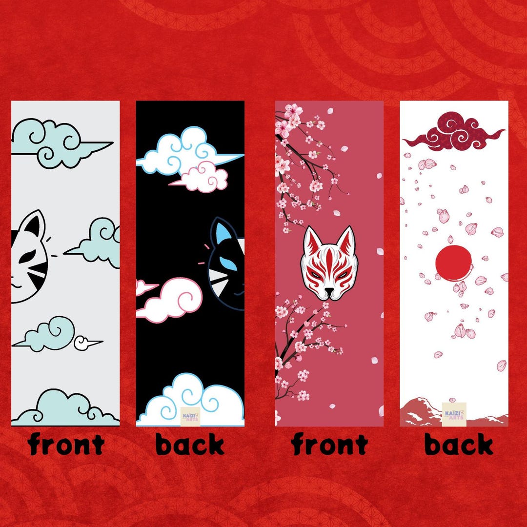 Japanese-anime Digital Bookmarks - HQ Printable SET OF 2 | Anime ...