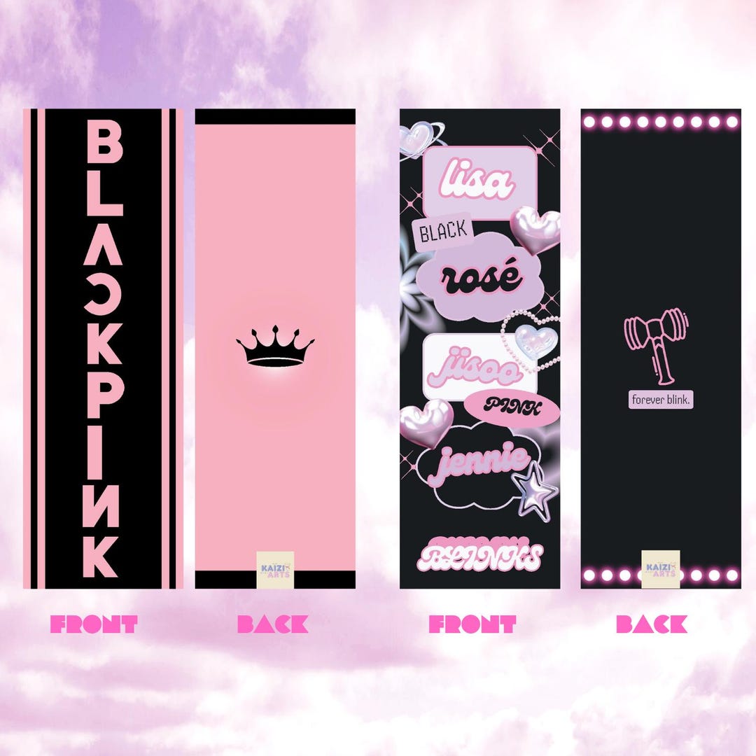 Blackpink Digital Bookmarks - HQ Printable SET OF 2 | Blackpink and ...