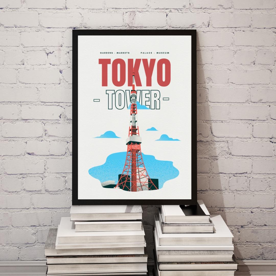 Tokyo Tower Wall Artwork DIGITAL PRINT Instant Download Japan Poster ...