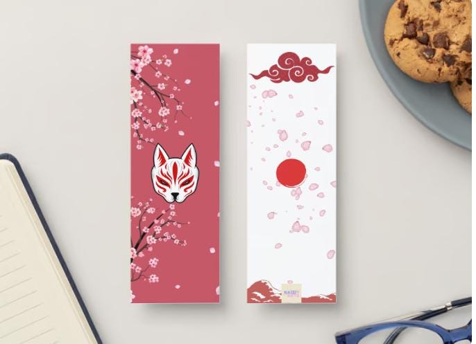 Japanese-anime Digital Bookmarks - HQ Printable SET OF 2 | Anime ...