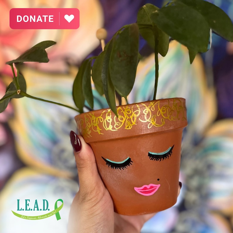 Plant With Purpose: Hand-painted 4-inch Terracotta Clay Pot - Support ...