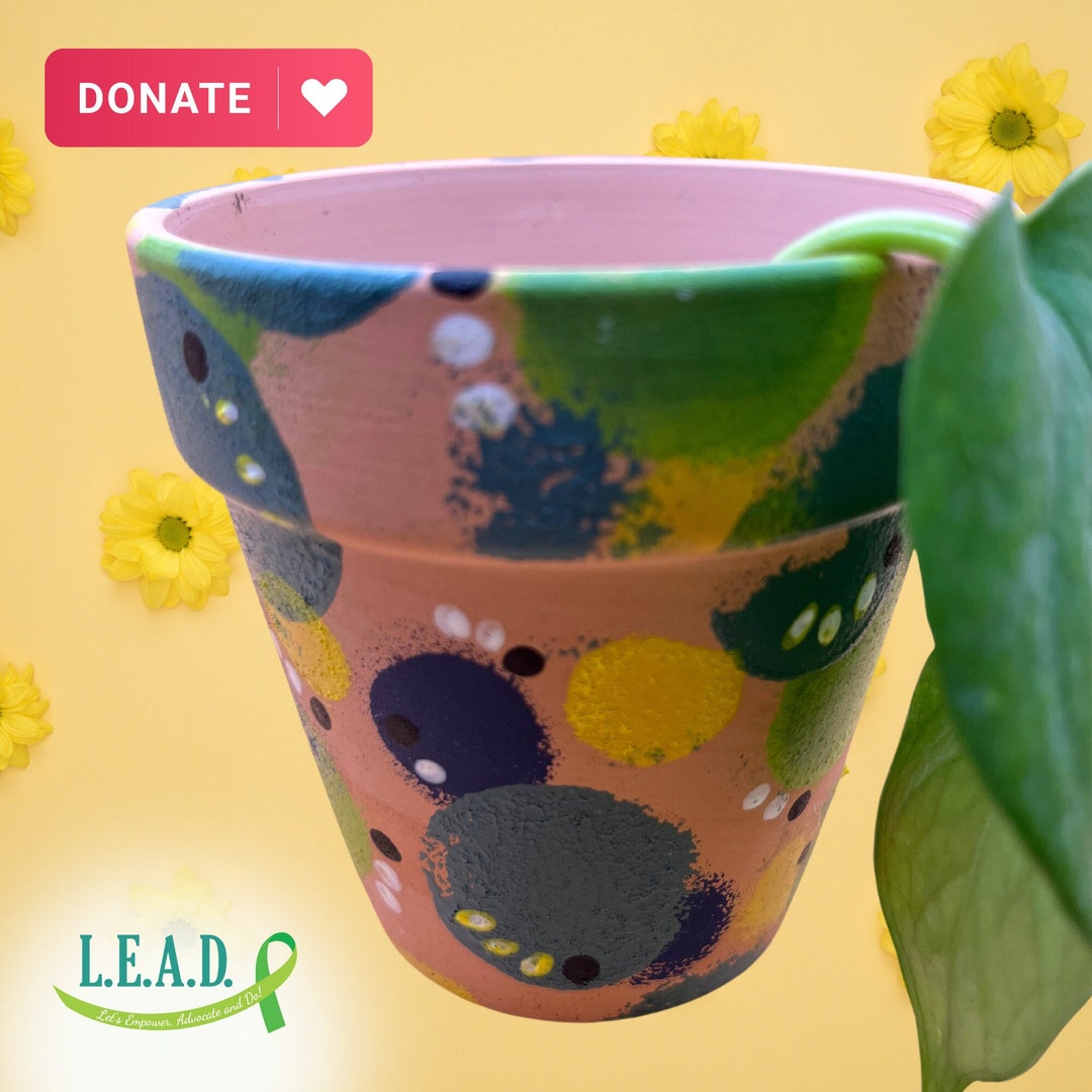 Plant With Purpose: Hand-painted 4-inch Terracotta Clay Pot - Support ...