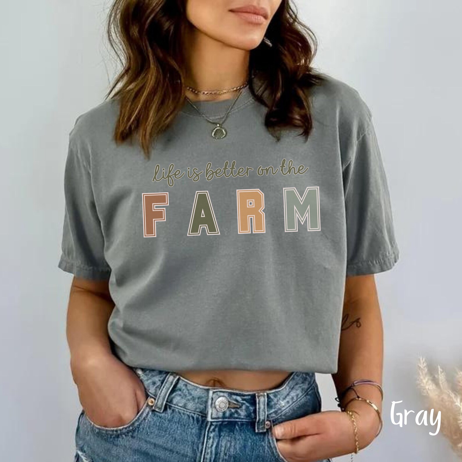 Life is Better on the Farm Shirt, Women's Farm Girl Cute Tee, Farmcor ...