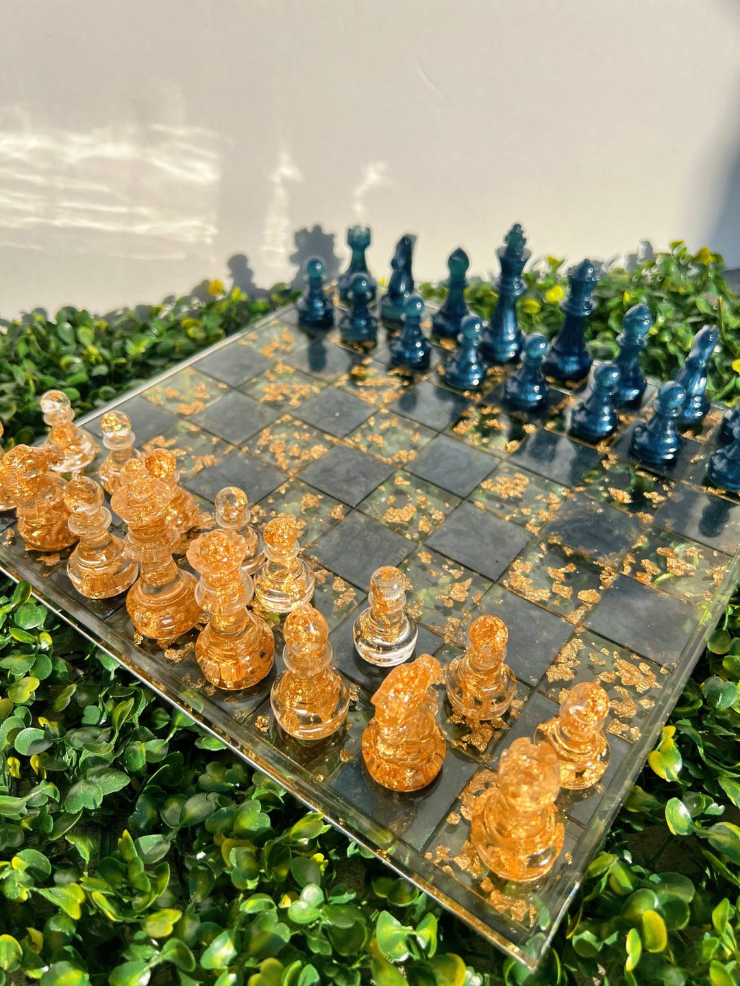 Buy Customizable Epoxy Resin Chess Set, Handmade Chess Set, Unique ...