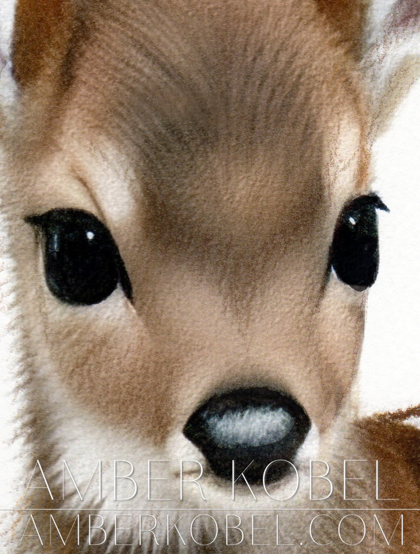 Watercolor Baby Deer, Fawn, Watercolor Painting, Gouache Watercolor ...