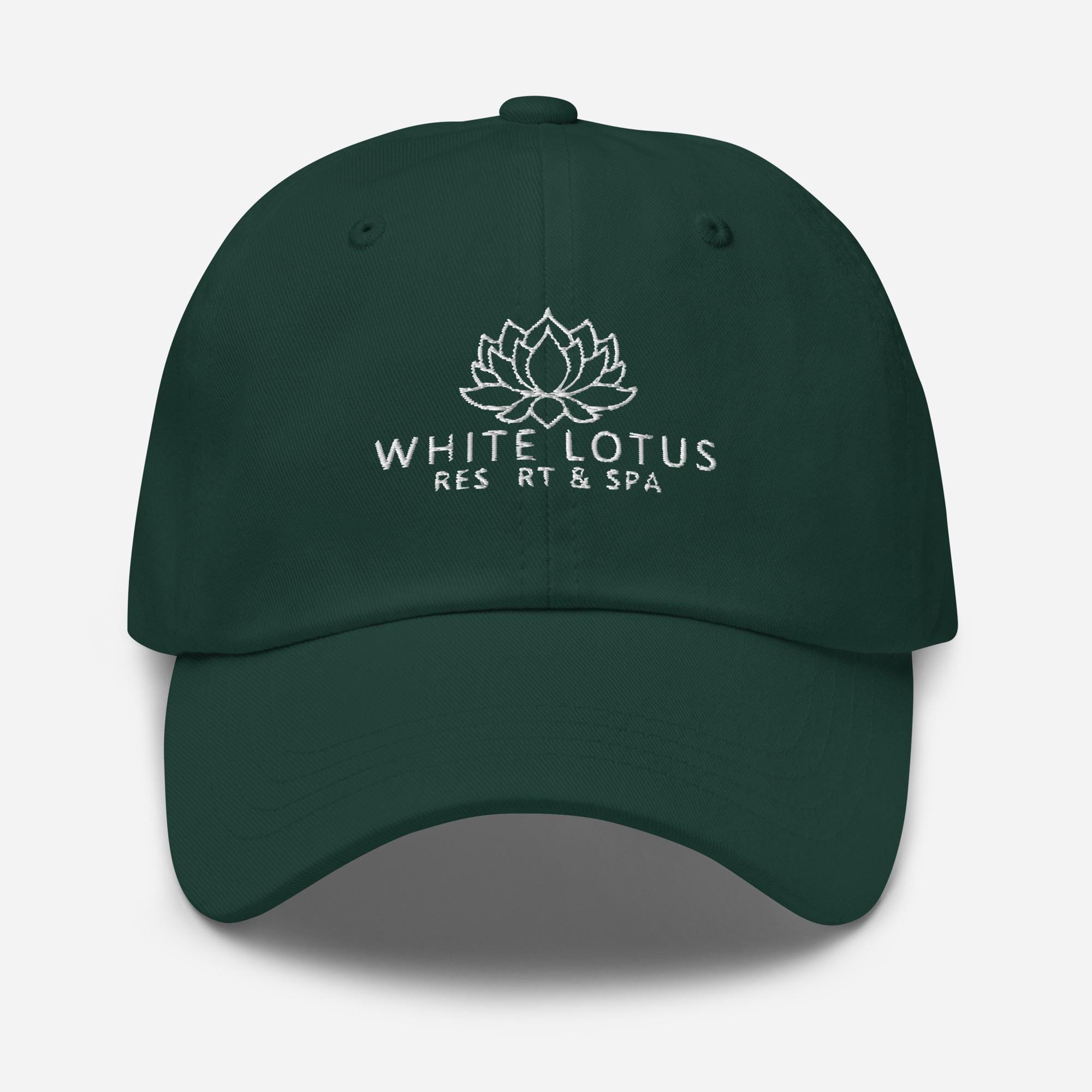 White Lotus Hat: "white Lotus Hotel & Spa" Baseball Cap - Etsy