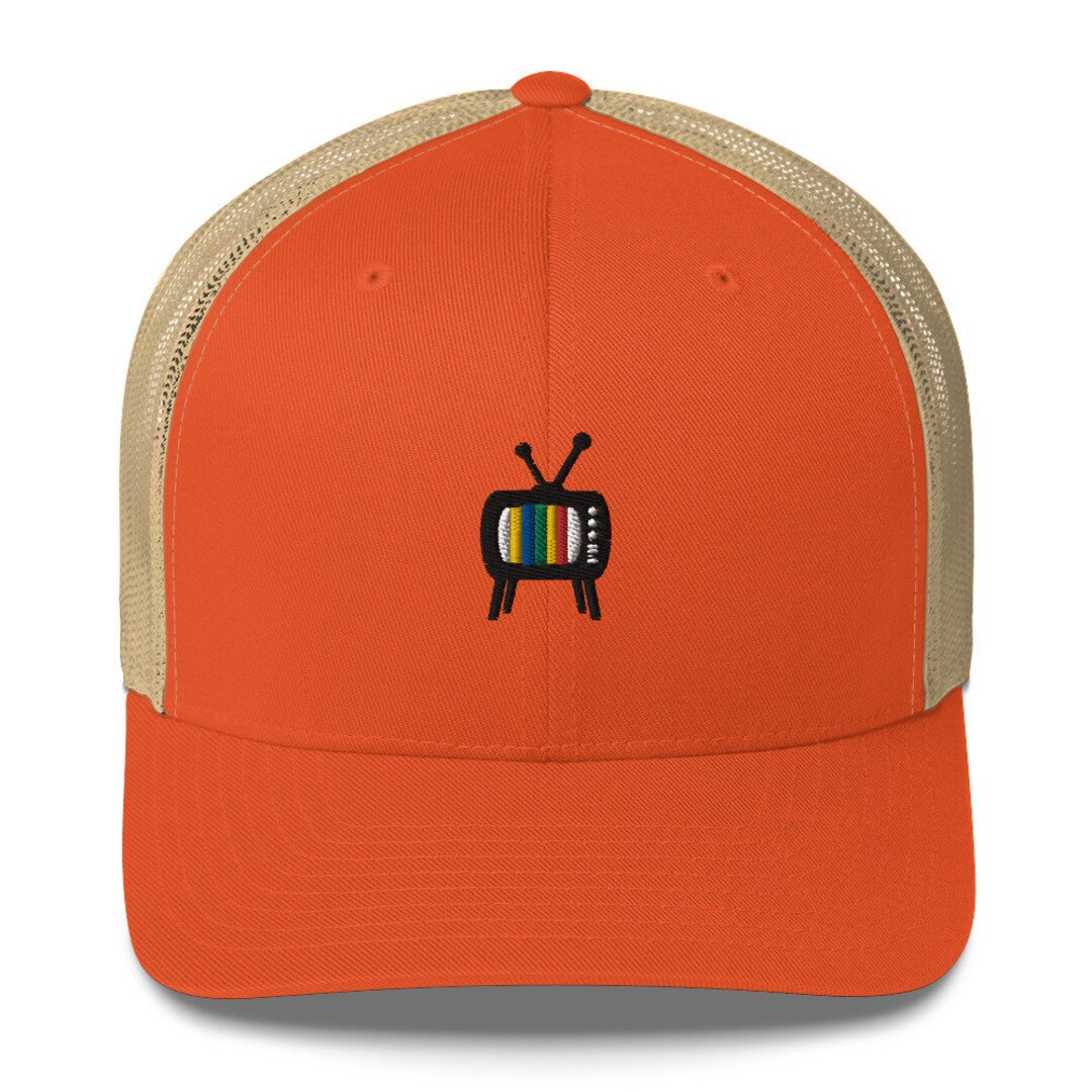 Retro TV Trucker Hat - Stylish and Nostalgic TV Logo Baseball Cap - Etsy