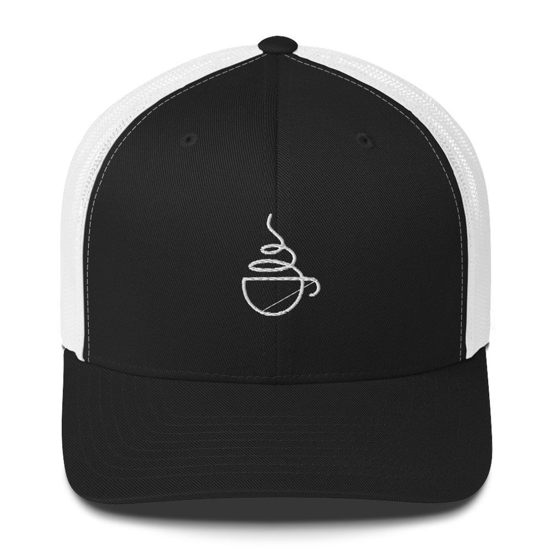 Coffee Trucker Hat: Coffee Lover's Dream With Single Line Coffee Cup ...