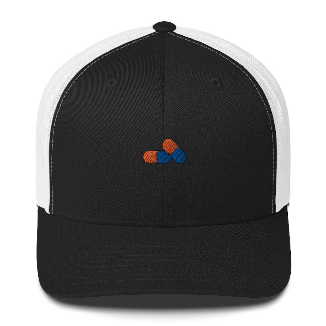 Pills Trucker Hat - Retro Pill Logo Baseball Cap - Etsy