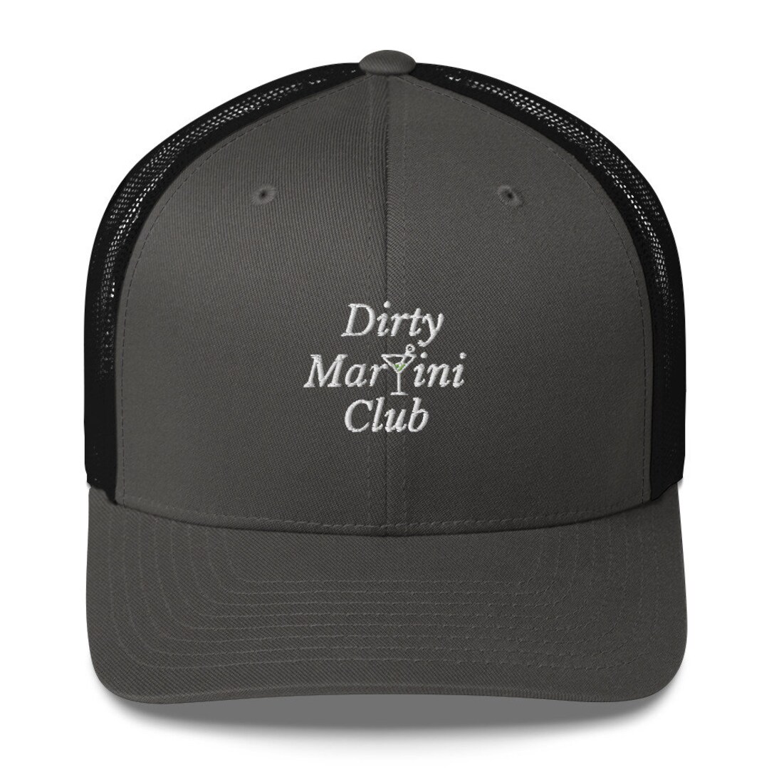 Dirty Martini Club Trucker Hat: Martini Glass Design Baseball Cap - Etsy