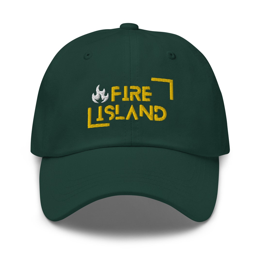 Fire Island Hat - Fire Logo With Brackets Baseball Cap - Etsy