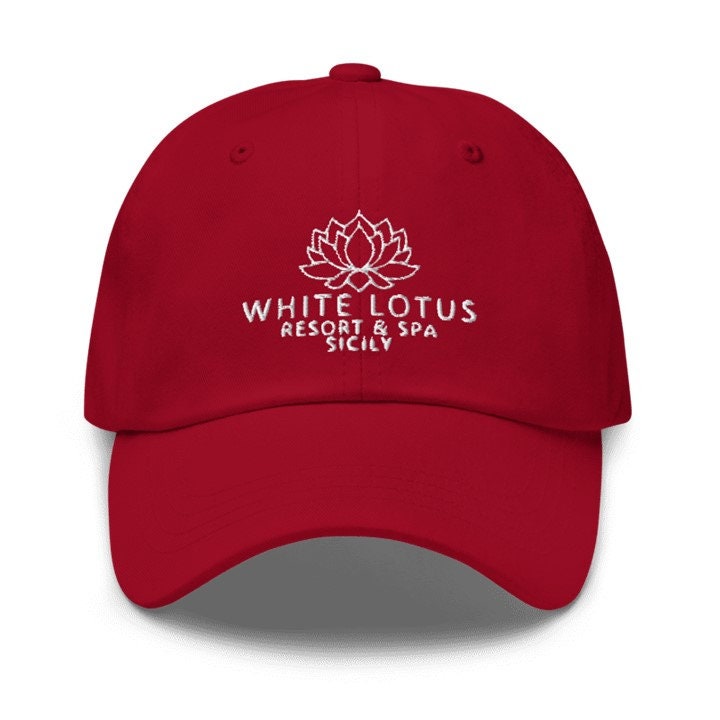 White Lotus Hat: "white Lotus Hotel & Spa Sicily" Baseball Cap - Etsy