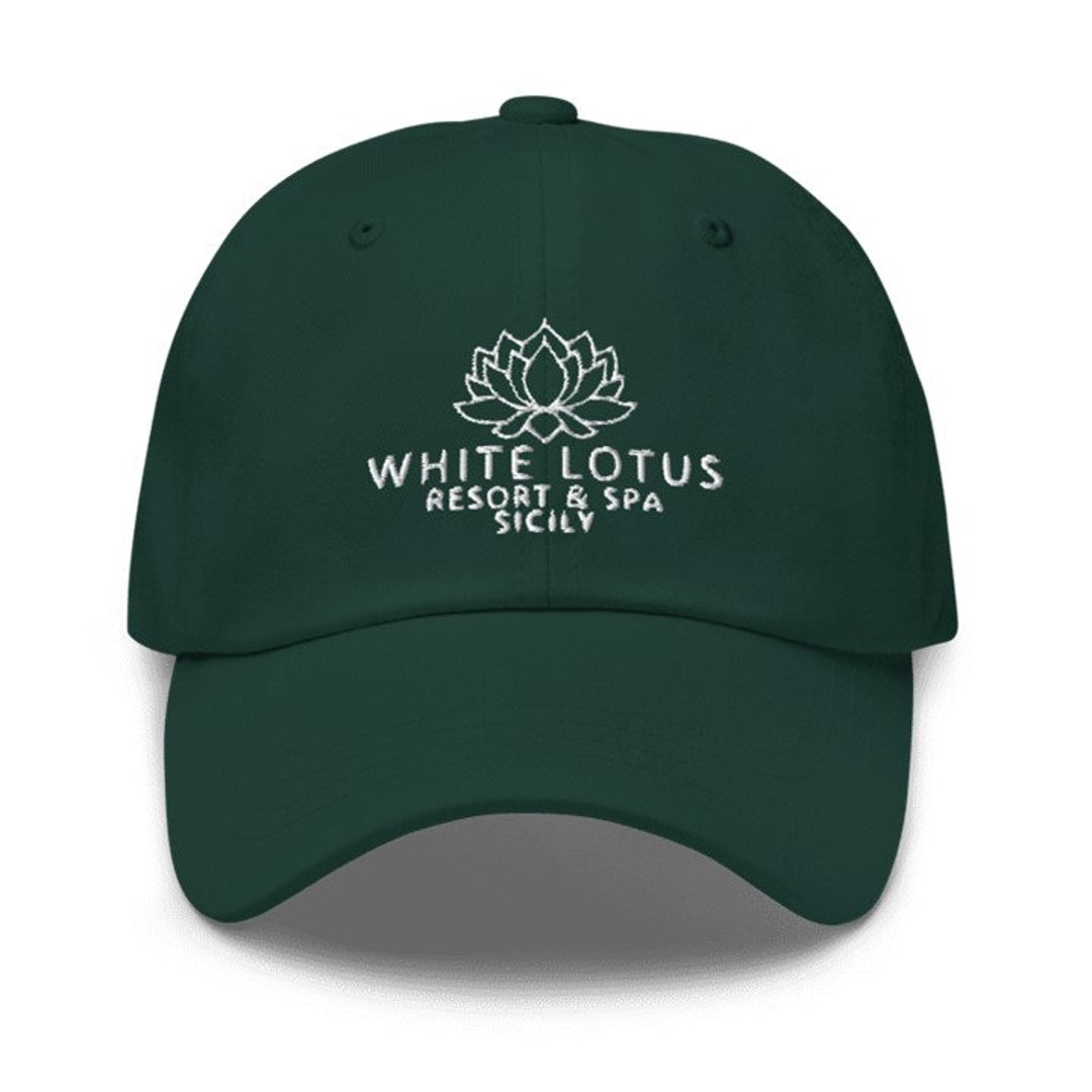White Lotus Hat: "white Lotus Hotel & Spa Sicily" Baseball Cap - Etsy