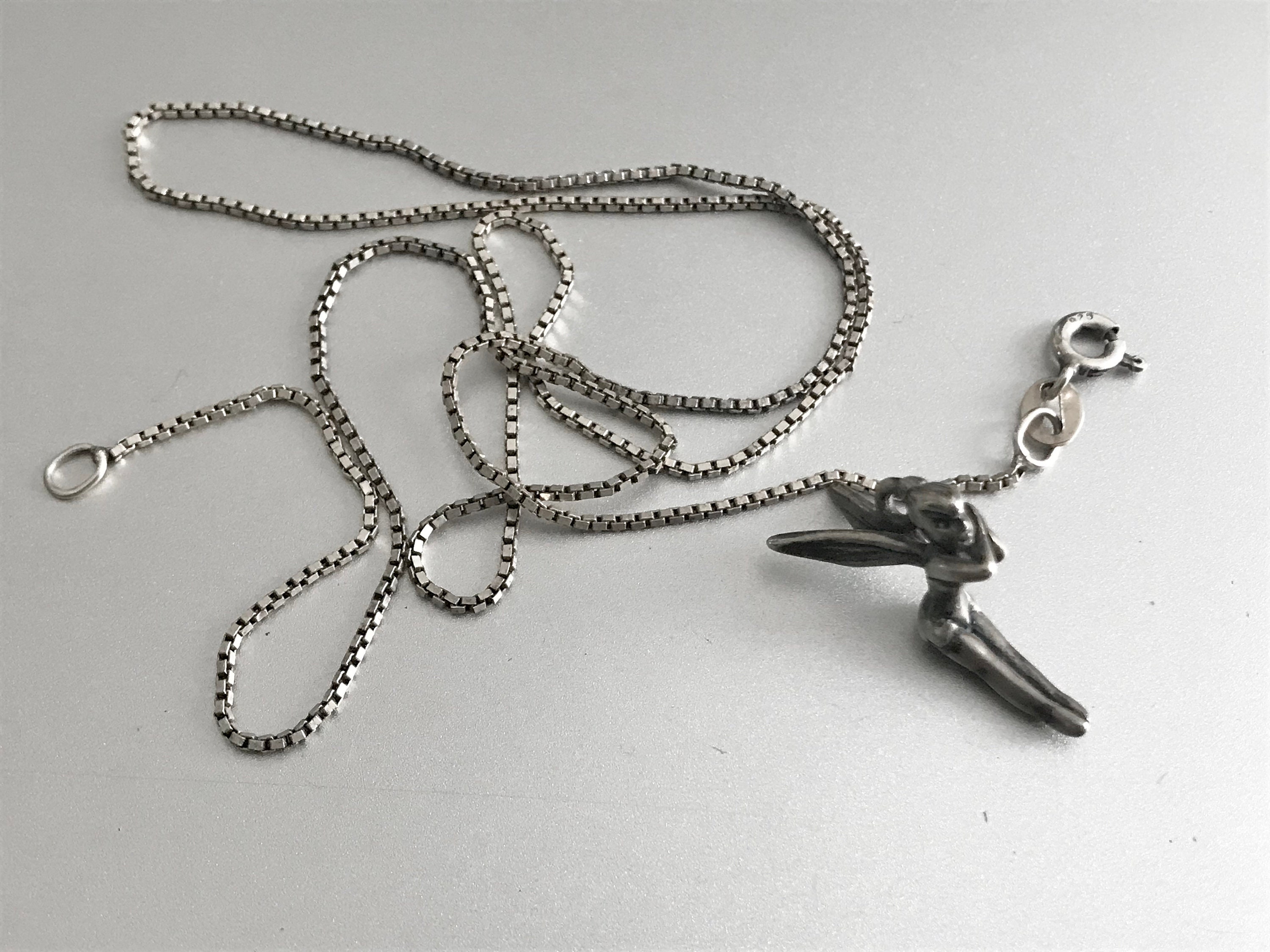 Vintage Sterling Silver Tinkerbell Pendant / Fairy / Tooth Fairy / 925 ...