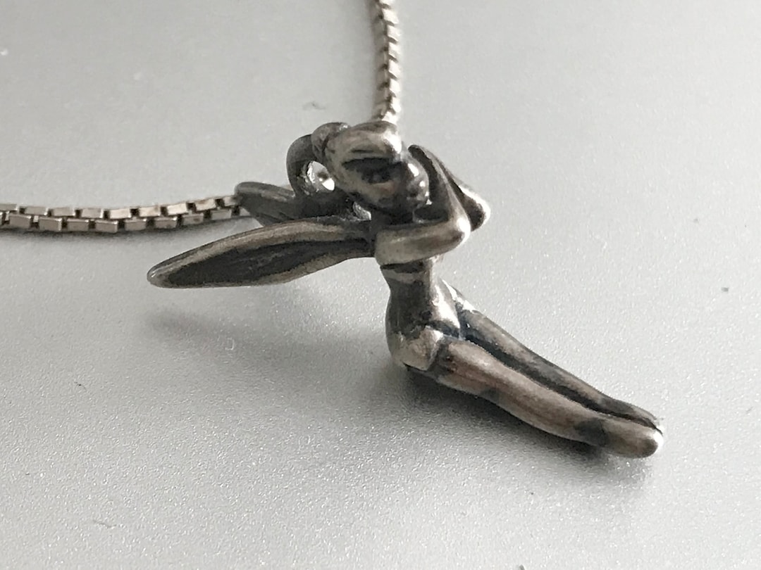 Vintage Sterling Silver Tinkerbell Pendant / Fairy / Tooth Fairy / 925 ...