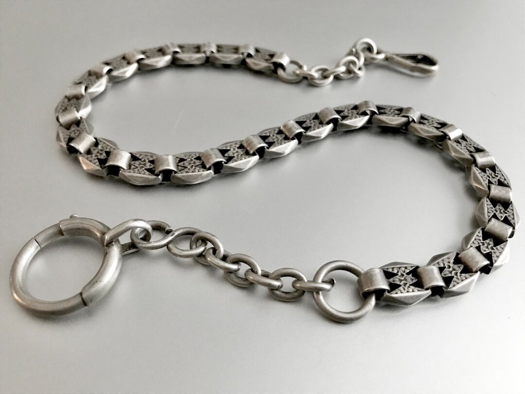 Antique Silver Pocket Watch Chain / 800 Sterling / Hallmarked - Etsy