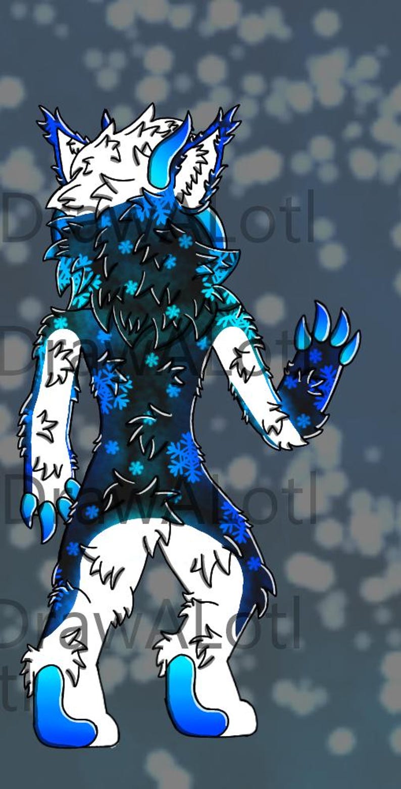 Christmas/ Winter Wonderland Themed Fursona Adoptable - Etsy