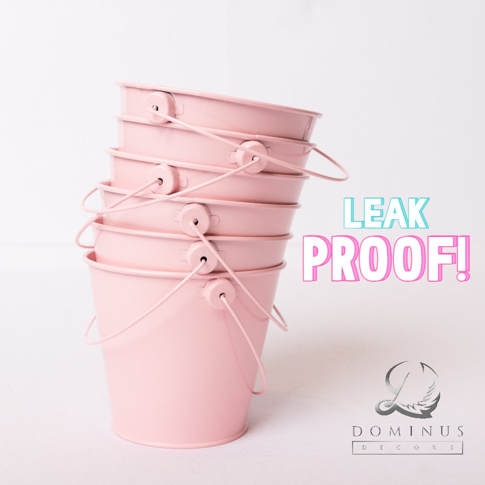 6 Pcs Pink Bucket, Party Favors, Flower Container, Center Piece - Etsy