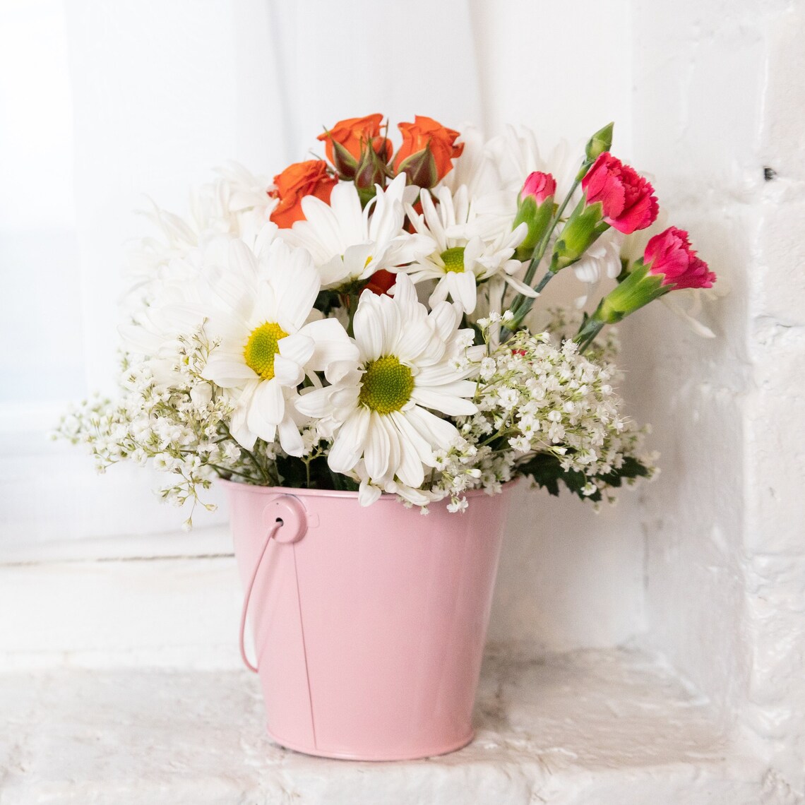 6 Pcs Pink Bucket, Party Favors, Flower Container, Center Piece - Etsy