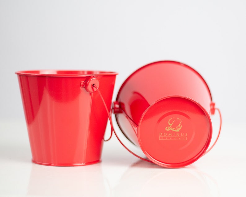 6 Pcs Red Bucket, Party Favors, Flower Container, Center Piece - Etsy