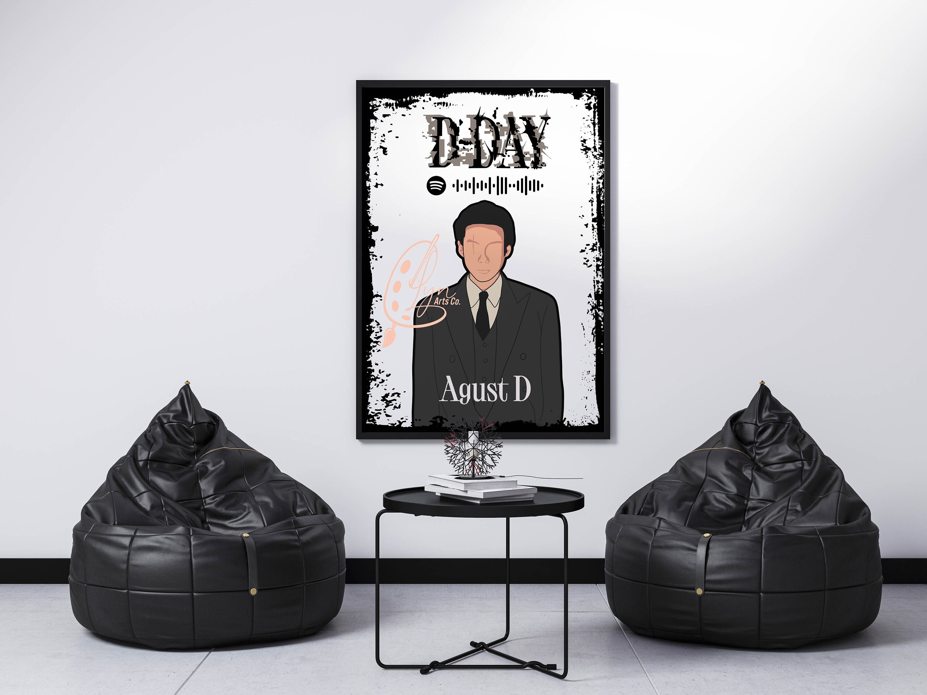 BTS Suga Aka Agust D D-day Album Cover Faceless Art SVG Png Jpg Cut ...