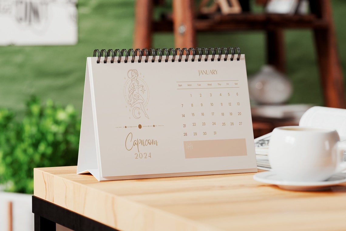 Zodiac Signs Astrology 2024 Calendar - Printable Digital Download - PNG ...