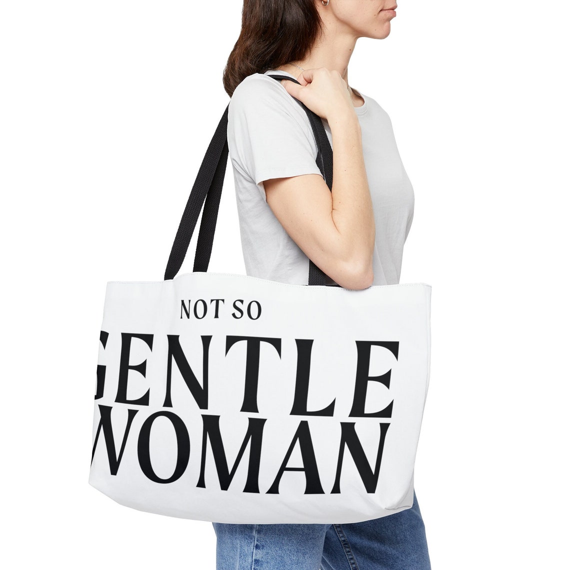Funny Parody Gentlewoman Tote Bag: Embrace Your Inner Not-so-gentle ...