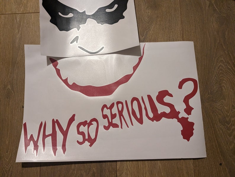 Iconic Joker Face: 'why so Serious?' Vinyl Decal Sticker - Etsy