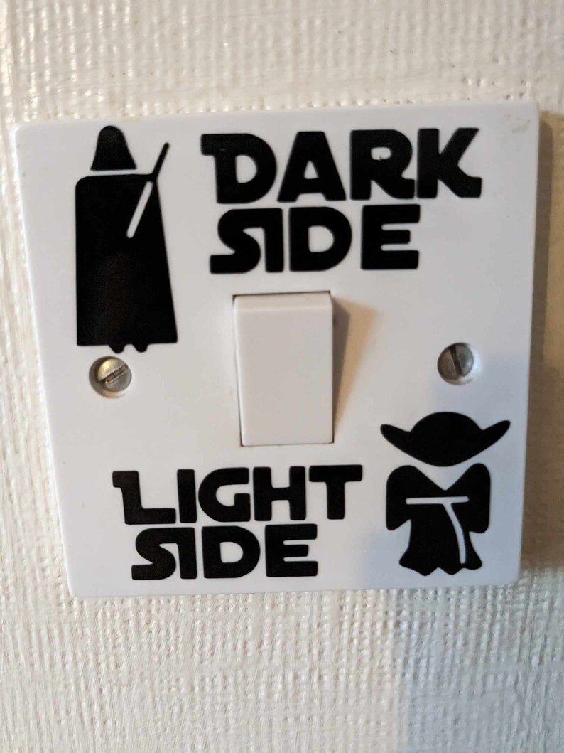Light Side Dark Side Light Switch Vinyl Decal Sticker - Etsy