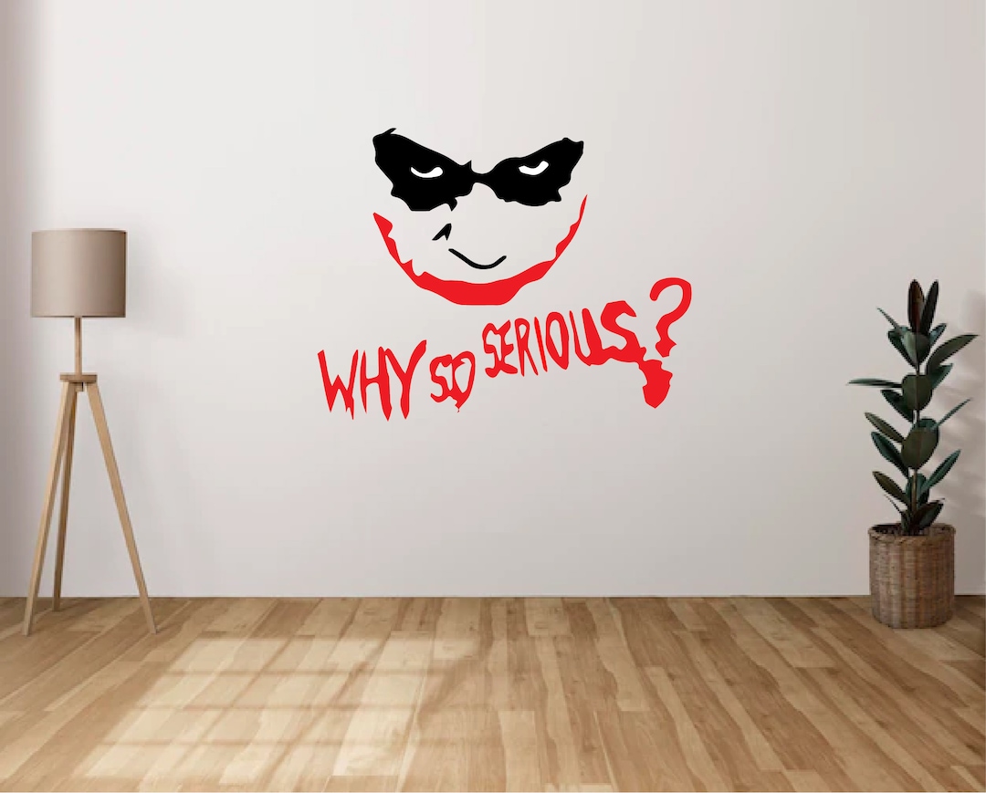 Iconic Joker Face: 'why so Serious?' Vinyl Decal Sticker - Etsy