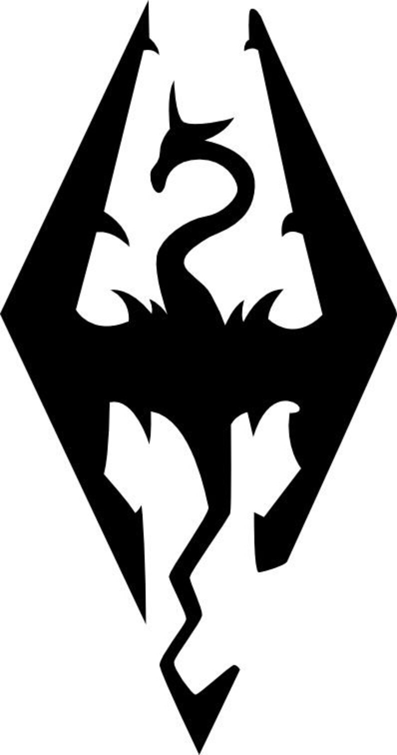 Skyrim Emblem Vinyl Decal Sticker - Etsy