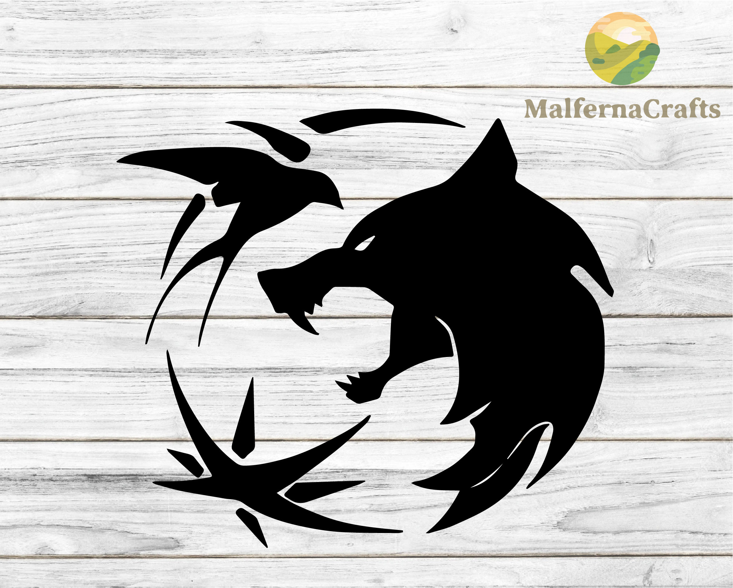 The Witcher Medallion Wolf Logo Emblem Vinyl Decal Sticker - Etsy