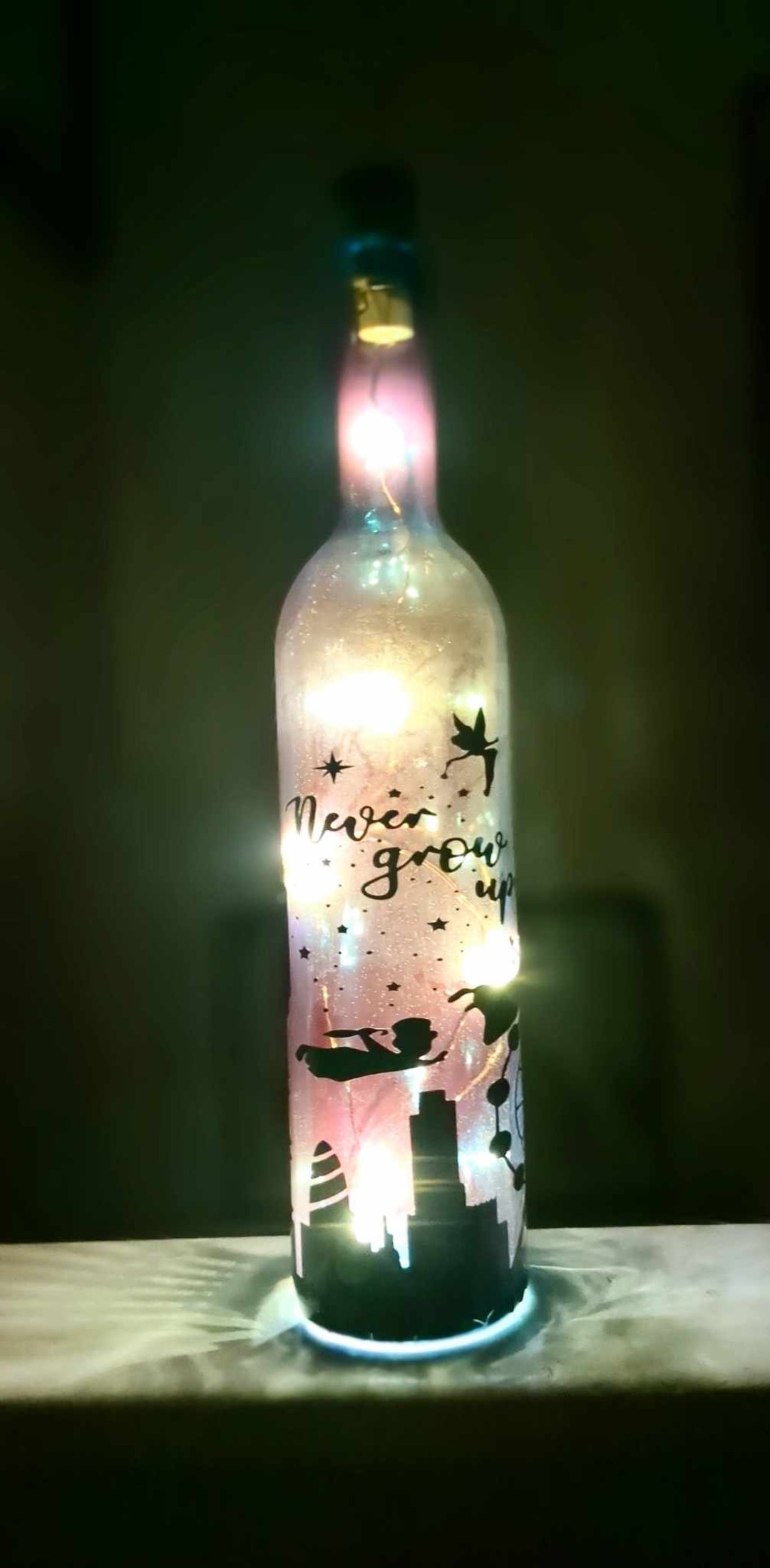 Handcrafted Peter Pan Nightlight Bottle Neverland Decor - Etsy