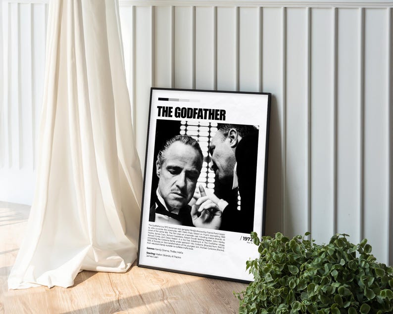 Printable the Godfather Poster, the Godfather Wall Decor, the Godfather ...