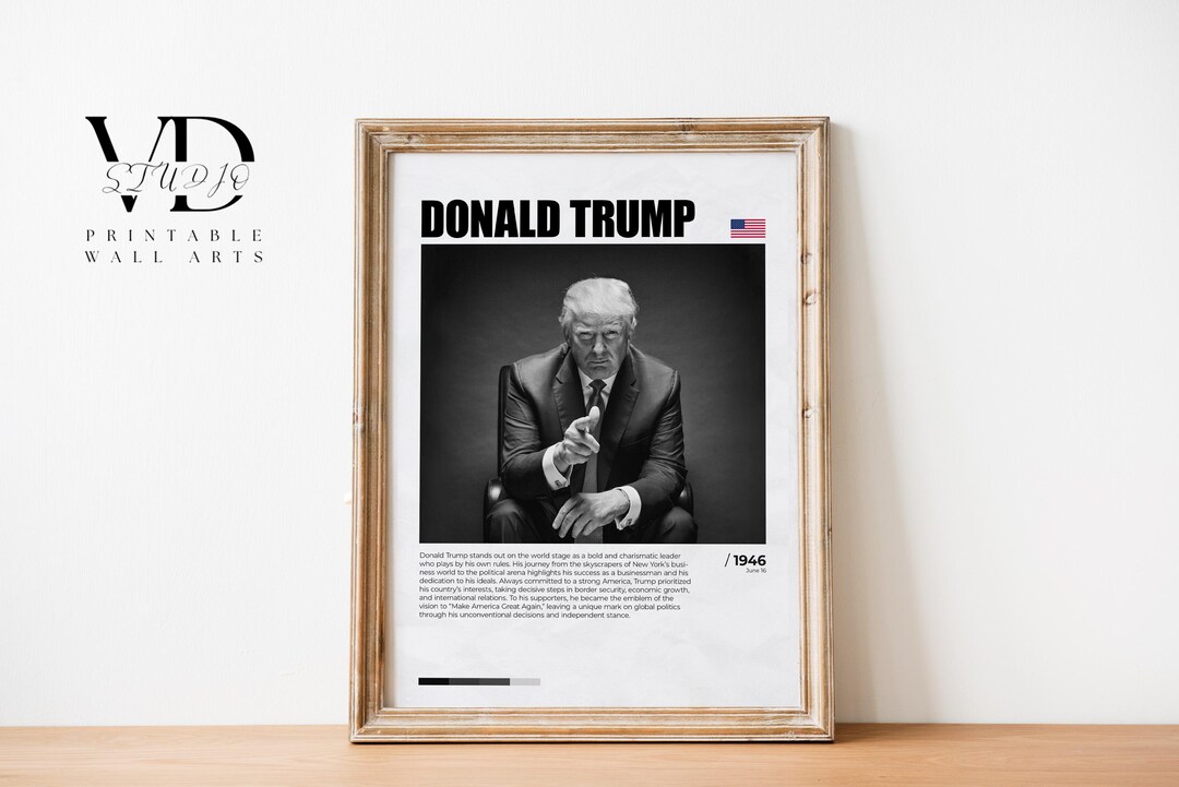 Donald Trump Poster, Printable Donald Trump Wall Decor, Make America ...