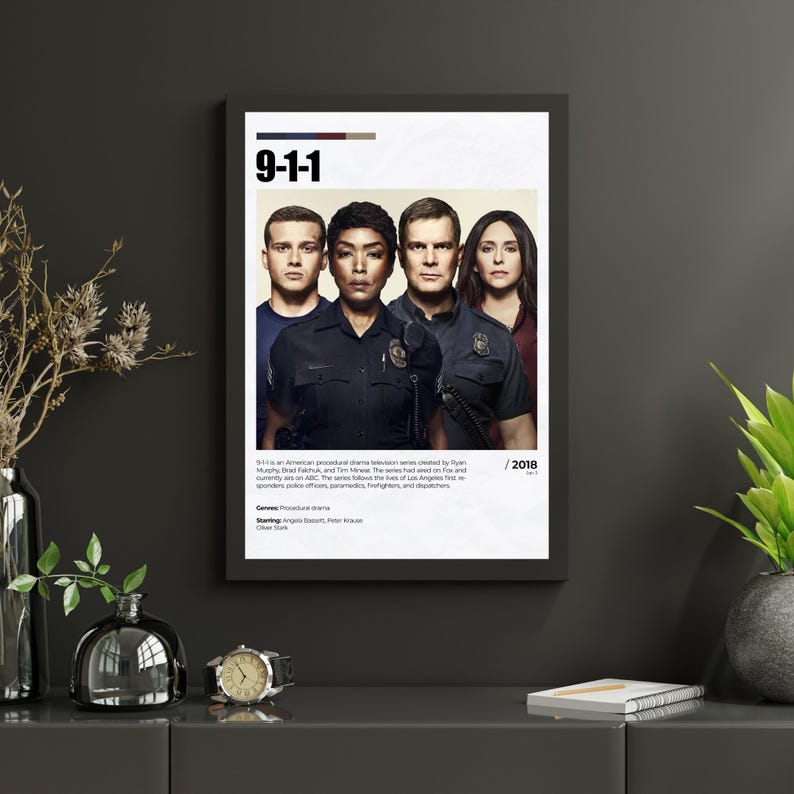 Printable 9-1-1 Poster, 9-1-1 Wall Decor, 9-1-1 Poster Art, Tv Series ...