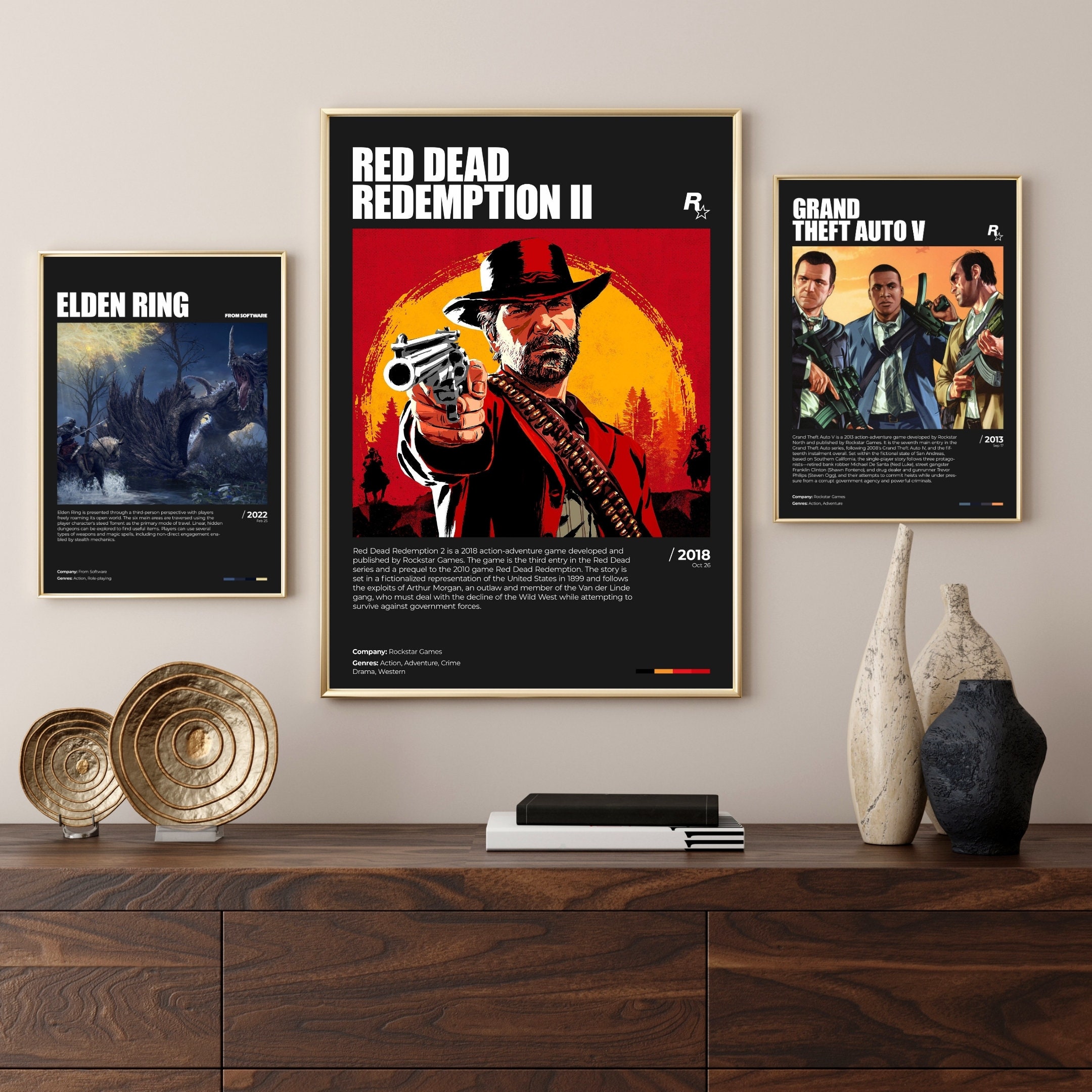 Custom Set of 3 Gaming Posters, Printable Gaming Poster, Set of 3 Art ...