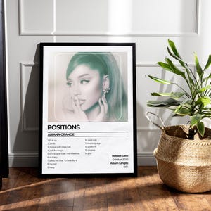 Ariana Grande Positions Poster, Ariana Grande Album Poster, Ariana ...