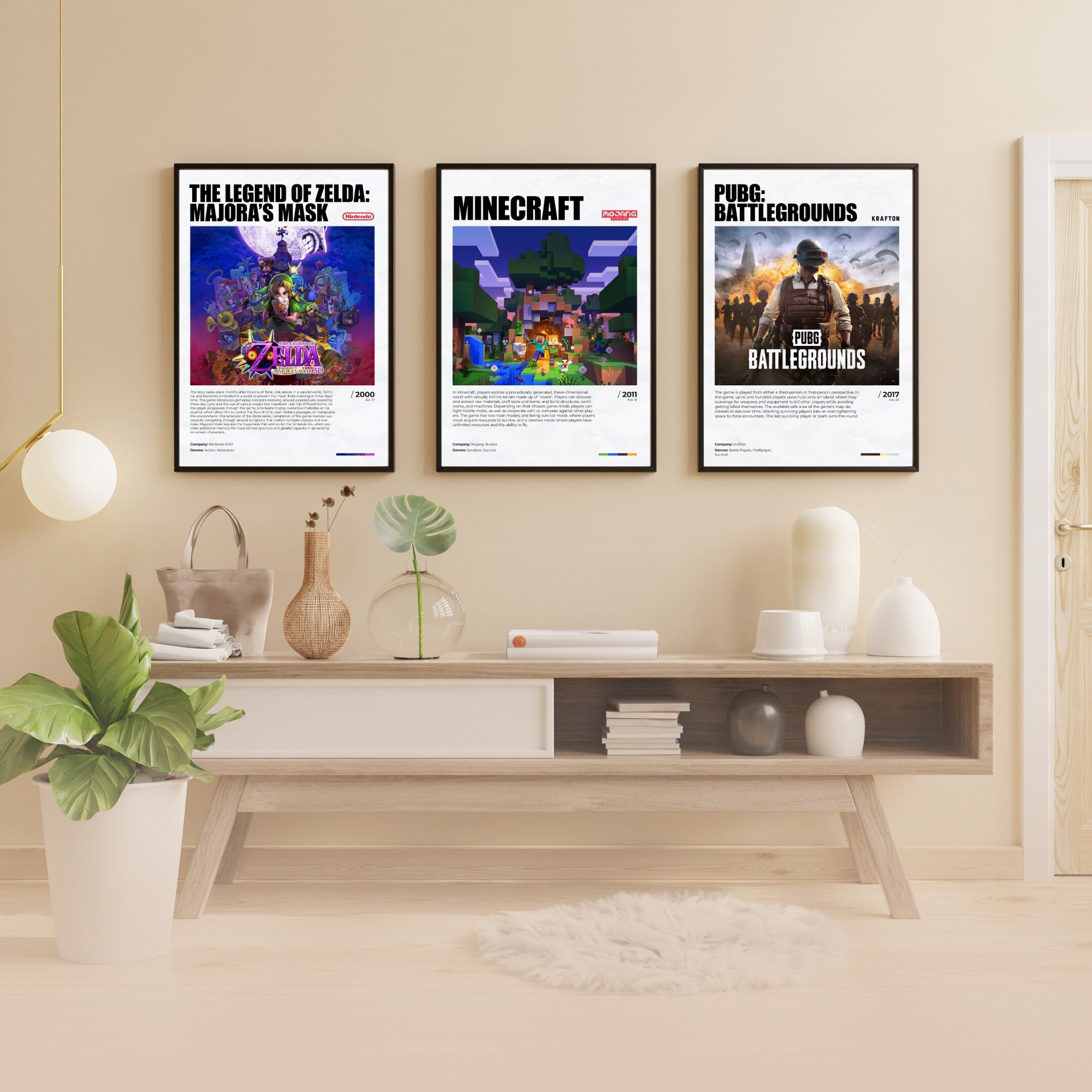 Custom Set of 3 Gaming Posters, Printable Gaming Poster, Set of 3 Art ...